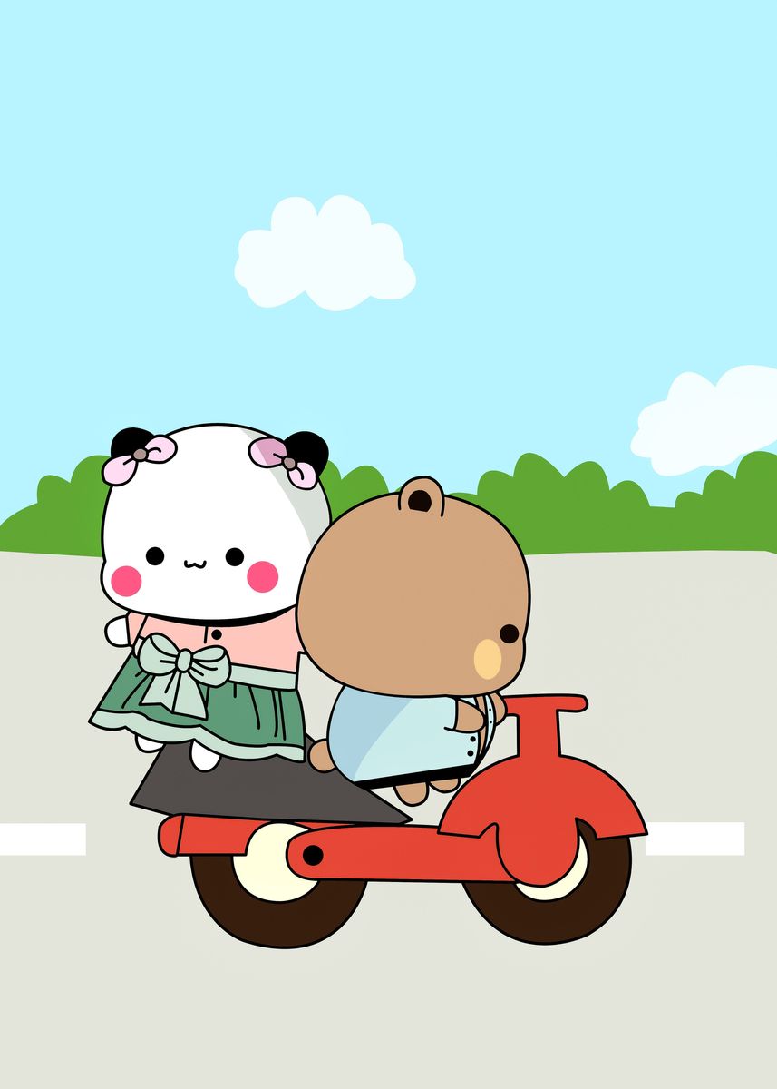 'bear cute animal ' Poster, picture, metal print, paint by Janet ...