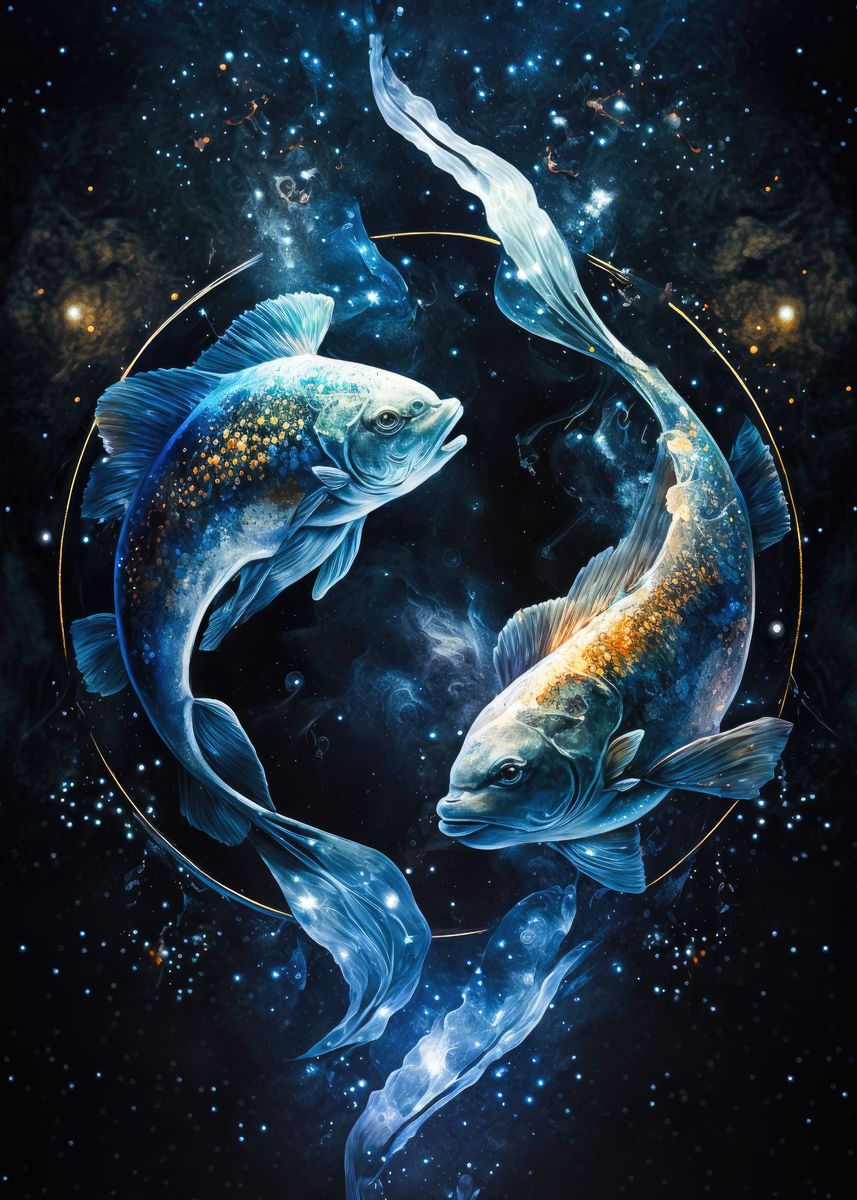 'Pisces' Poster, picture, metal print, paint by Astrodeum | Displate