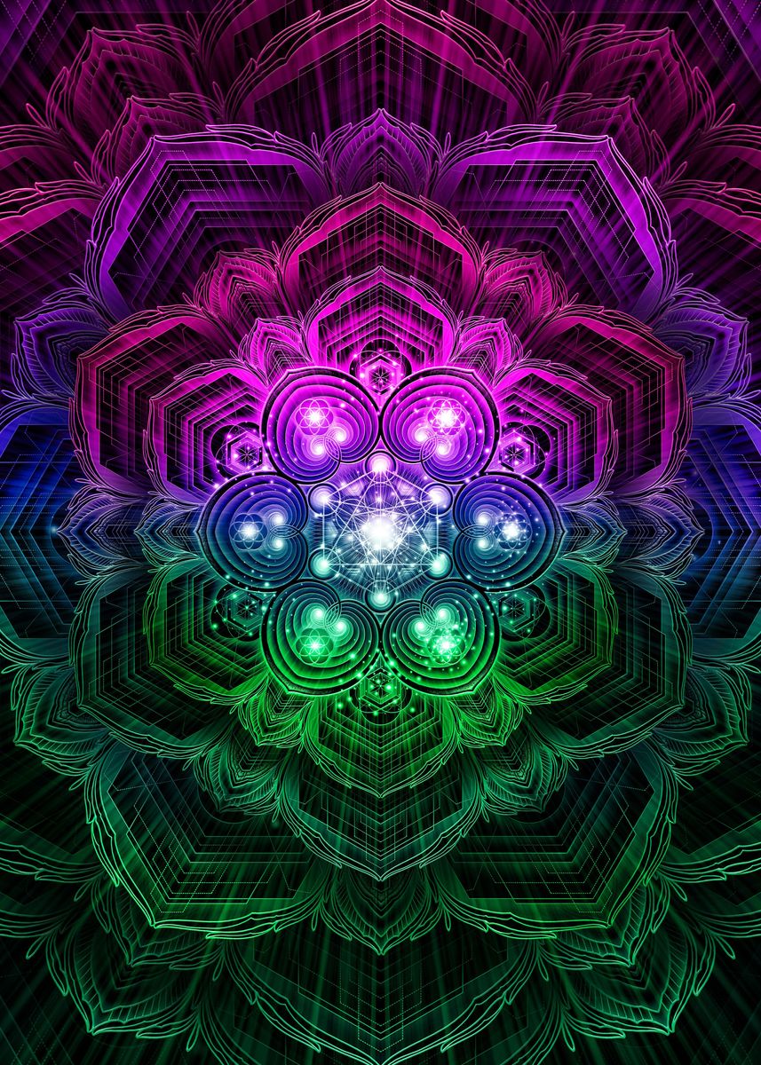 'NEON INTERCONNECTION' Poster, picture, metal print, paint by Yantrart ...