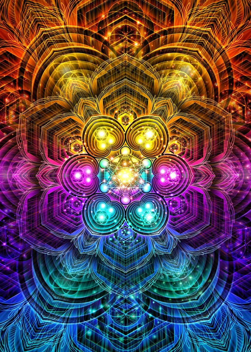 'COSMIC INTERCONNECTION' Poster, picture, metal print, paint by ...