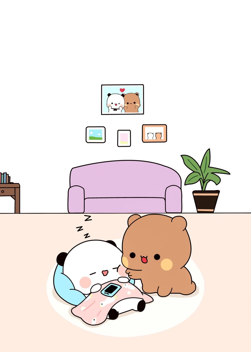 'bear cute animal ' Poster, picture, metal print, paint by Janet ...