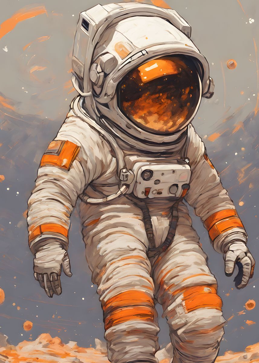 'Aesthetic Astronaut' Poster, picture, metal print, paint by Gun Jap ...