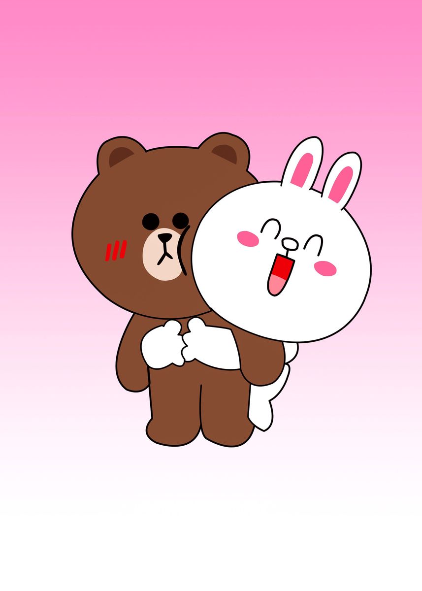 'bear brown cute animal' Poster, picture, metal print, paint by Martyn ...