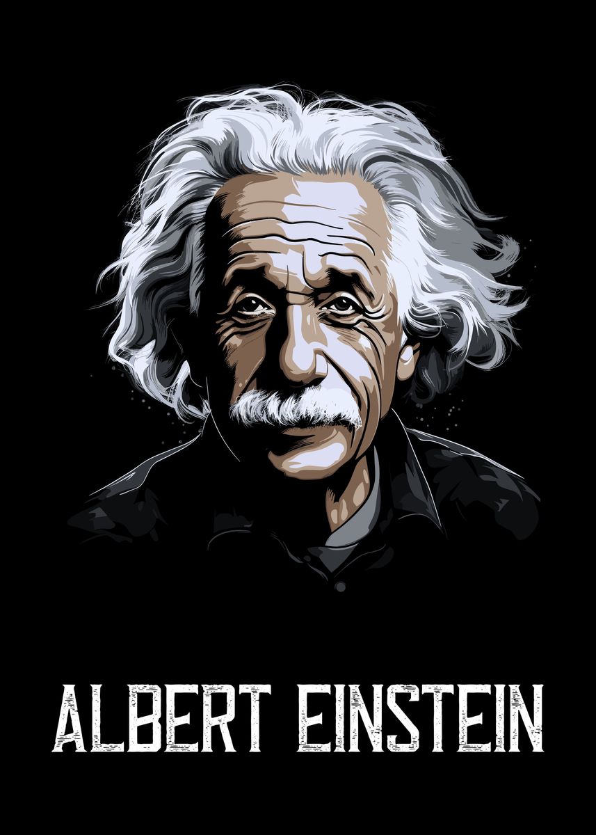 'Albert Einstein' Poster, picture, metal print, paint by Mesh | Displate