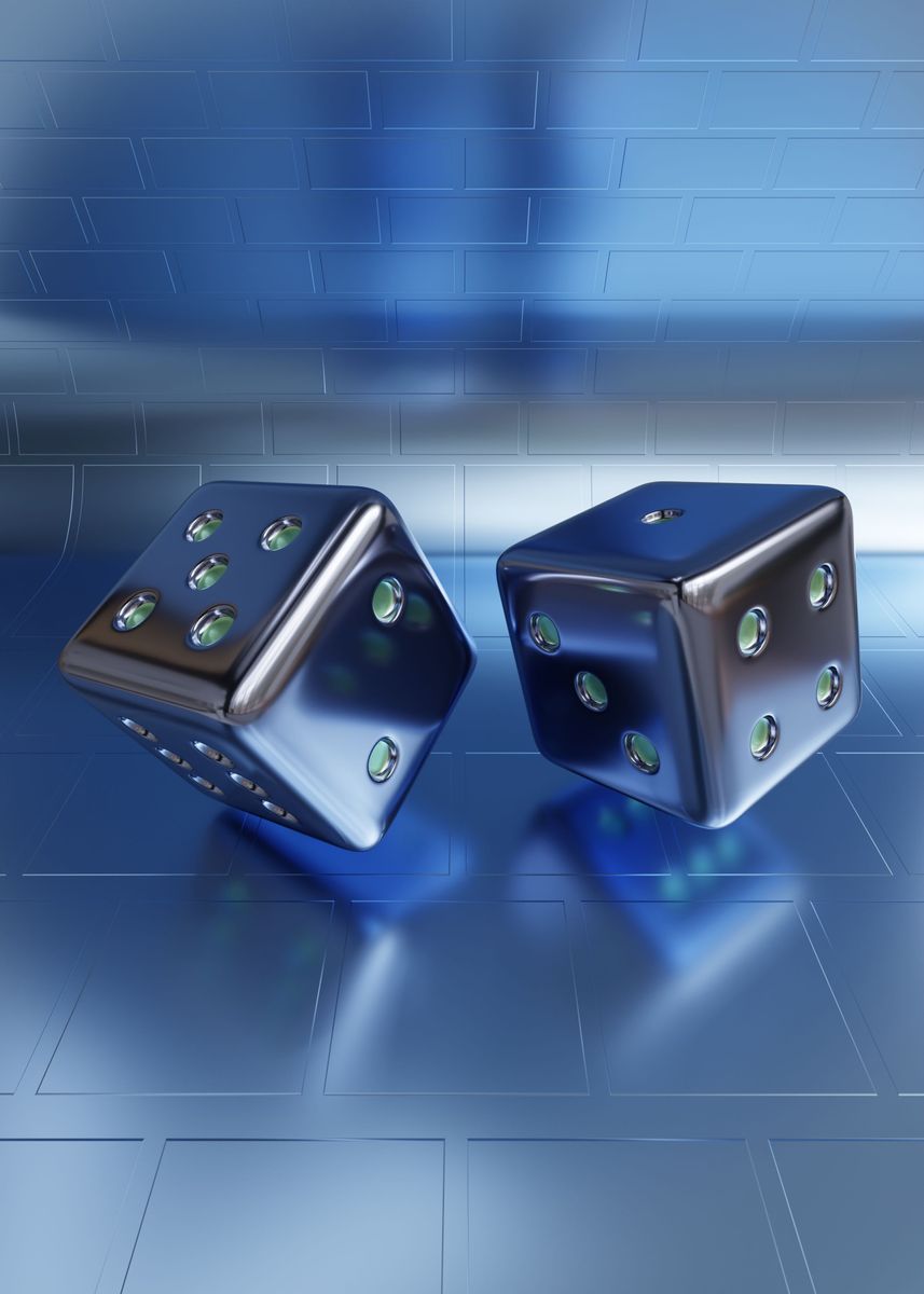 'Metallic Dice Game Poster' Poster, picture, metal print, paint by ...