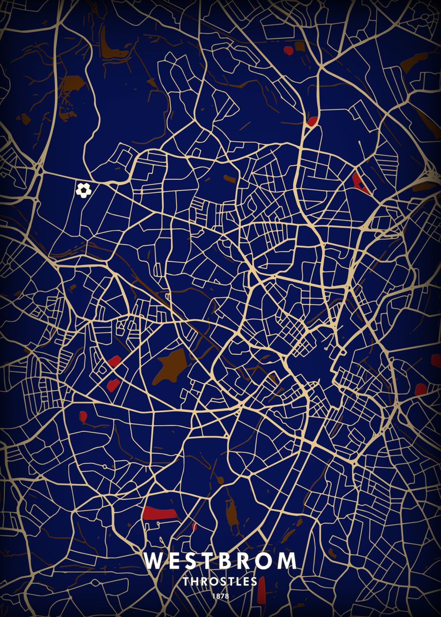 'West Bromwich Albion ' Poster, picture, metal print, paint by Yates ...