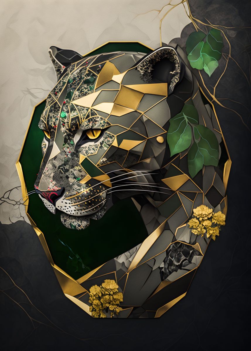 'Abstract Panther' Poster, picture, metal print, paint by Elz art ...