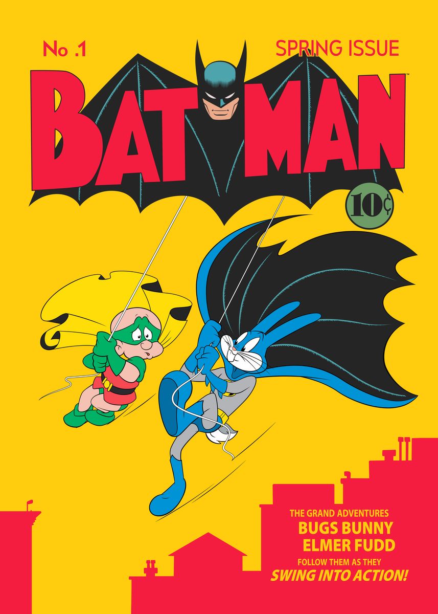 'Bat Bunny' Poster, picture, metal print, paint by Looney Tunes | Displate