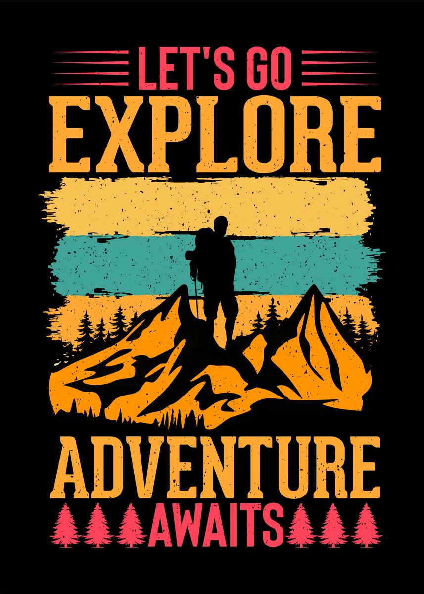 'Adventure Vintage' Poster, picture, metal print, paint by Trending ...