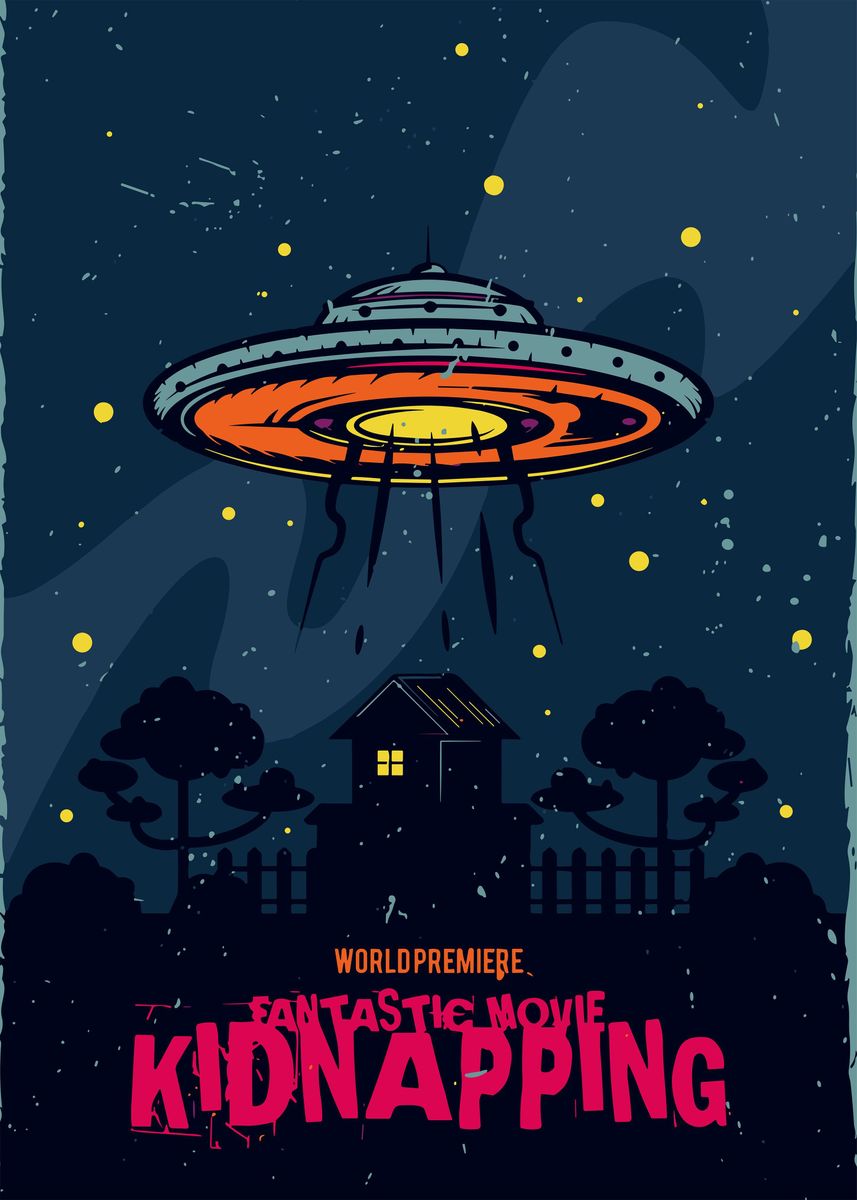 'UFO Vintage' Poster, picture, metal print, paint by Haruno Sakura ...