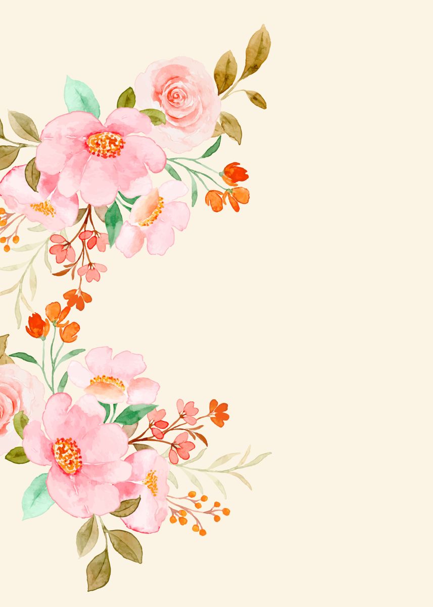 'flower' Poster, picture, metal print, paint by aya ebrahim | Displate