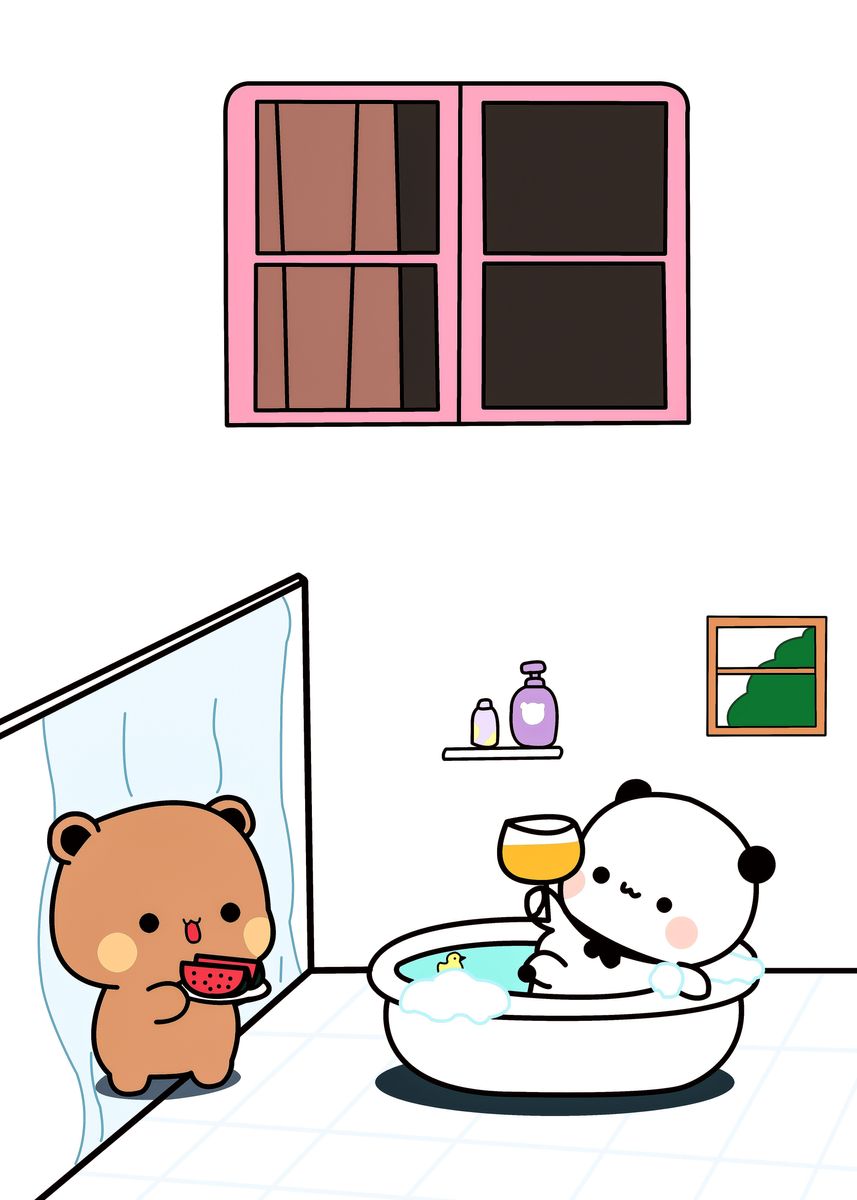 'bear cute animal ' Poster, picture, metal print, paint by Janet ...