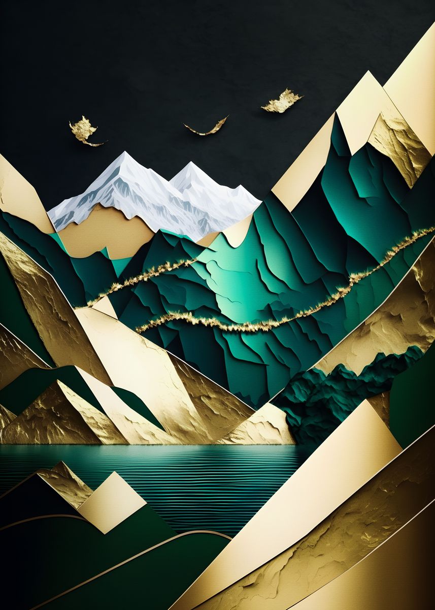 'abstract geometric 1' Poster, picture, metal print, paint by Dream ...