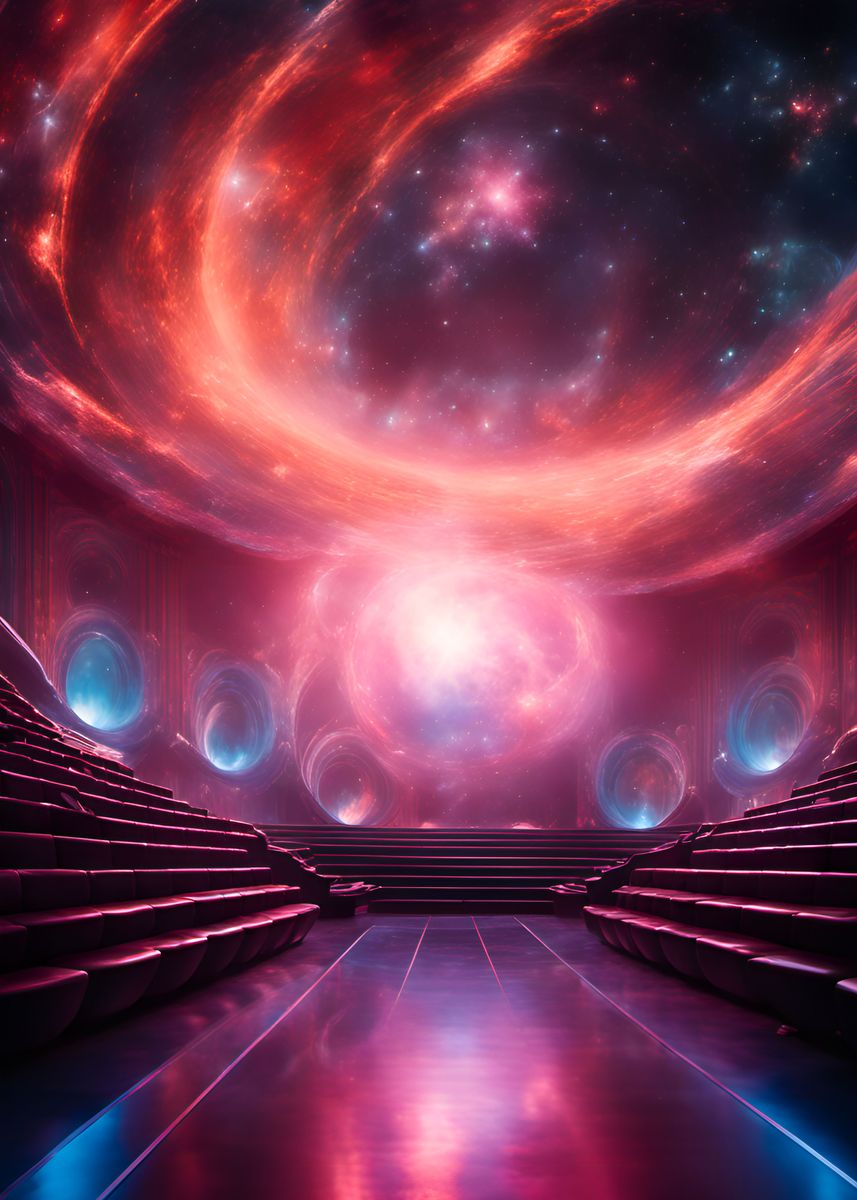 'Cosmic Symphony' Poster, picture, metal print, paint by Sparkls | Displate