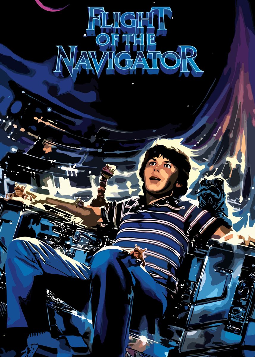'Flight of the Navigator ' Poster, picture, metal print, paint by Yoku ...