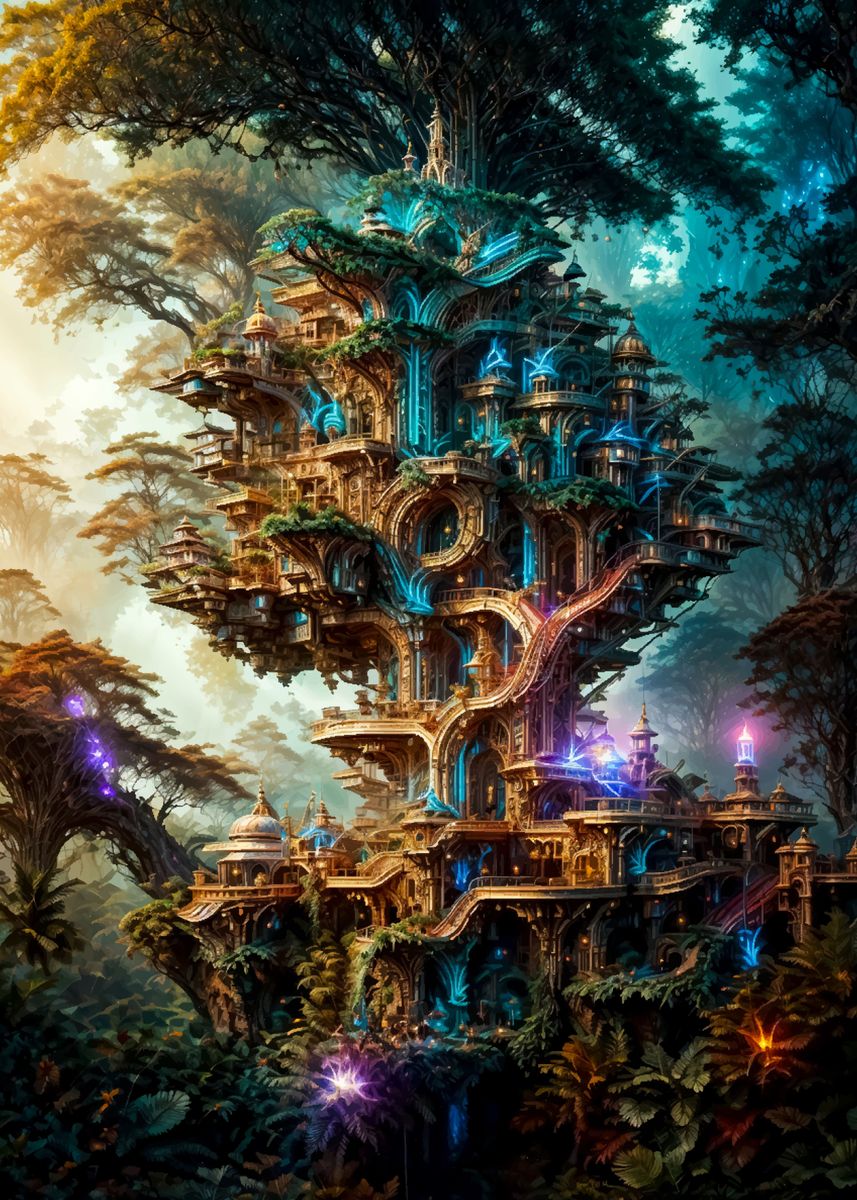 'Space Castle' Poster, picture, metal print, paint by James Garcia ...