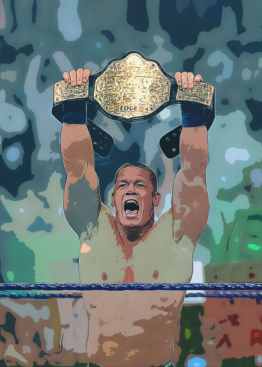 'john cena wwe' Poster, picture, metal print, paint by Benny Jacobs ...