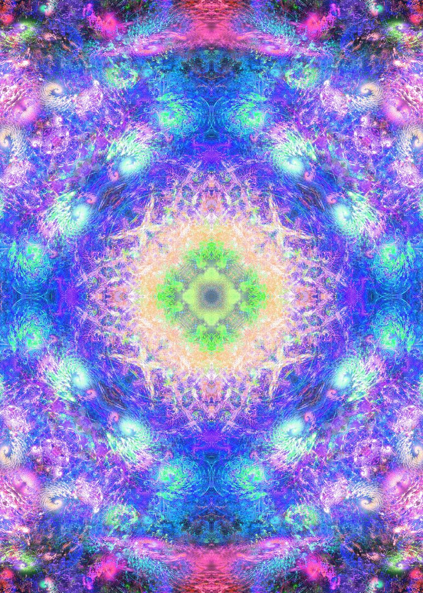 'PSYCHEDELIC COSMOS' Poster, picture, metal print, paint by Yantrart ...