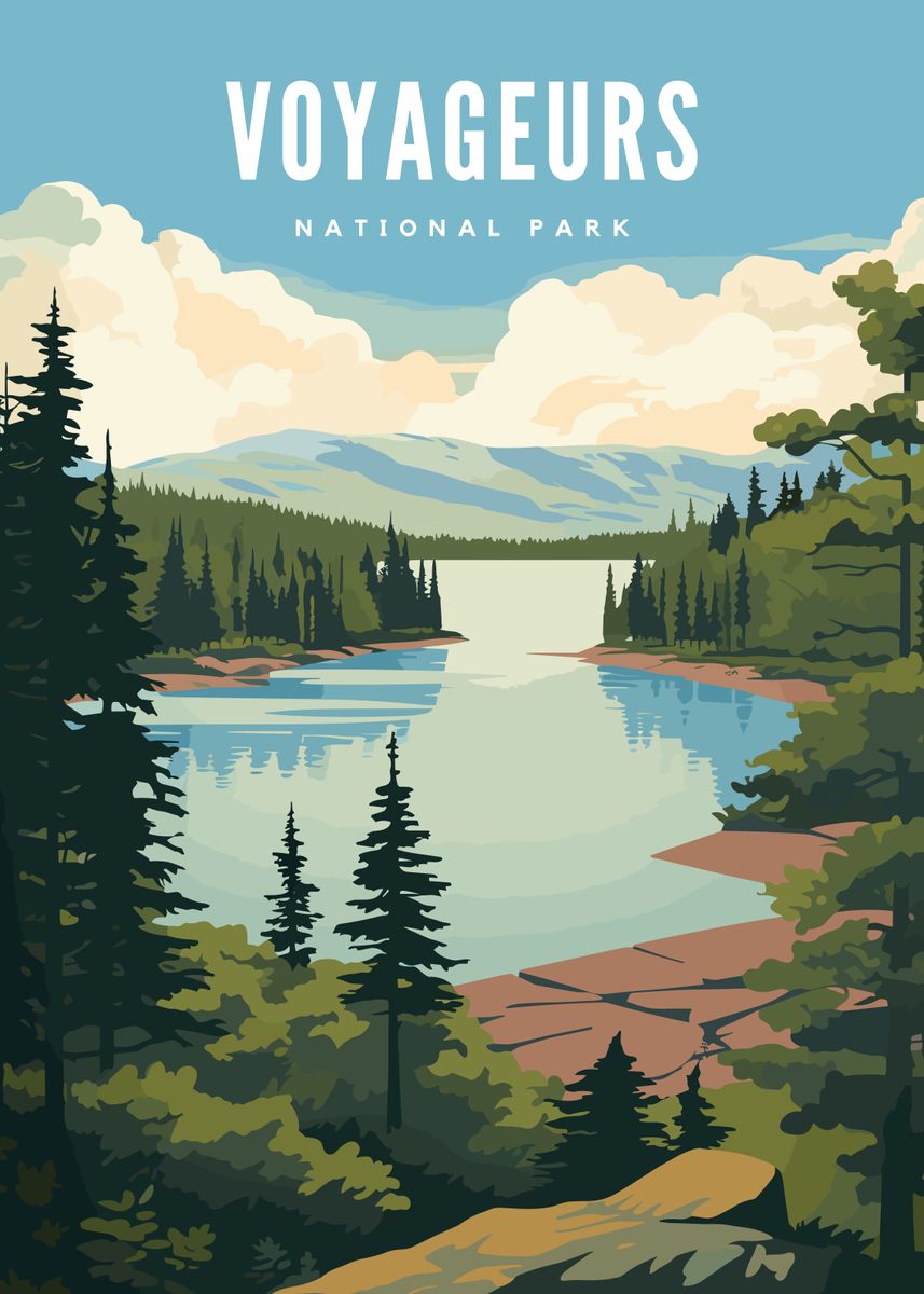 'Voyageurs National Park' Poster, picture, metal print, paint by Mark ...