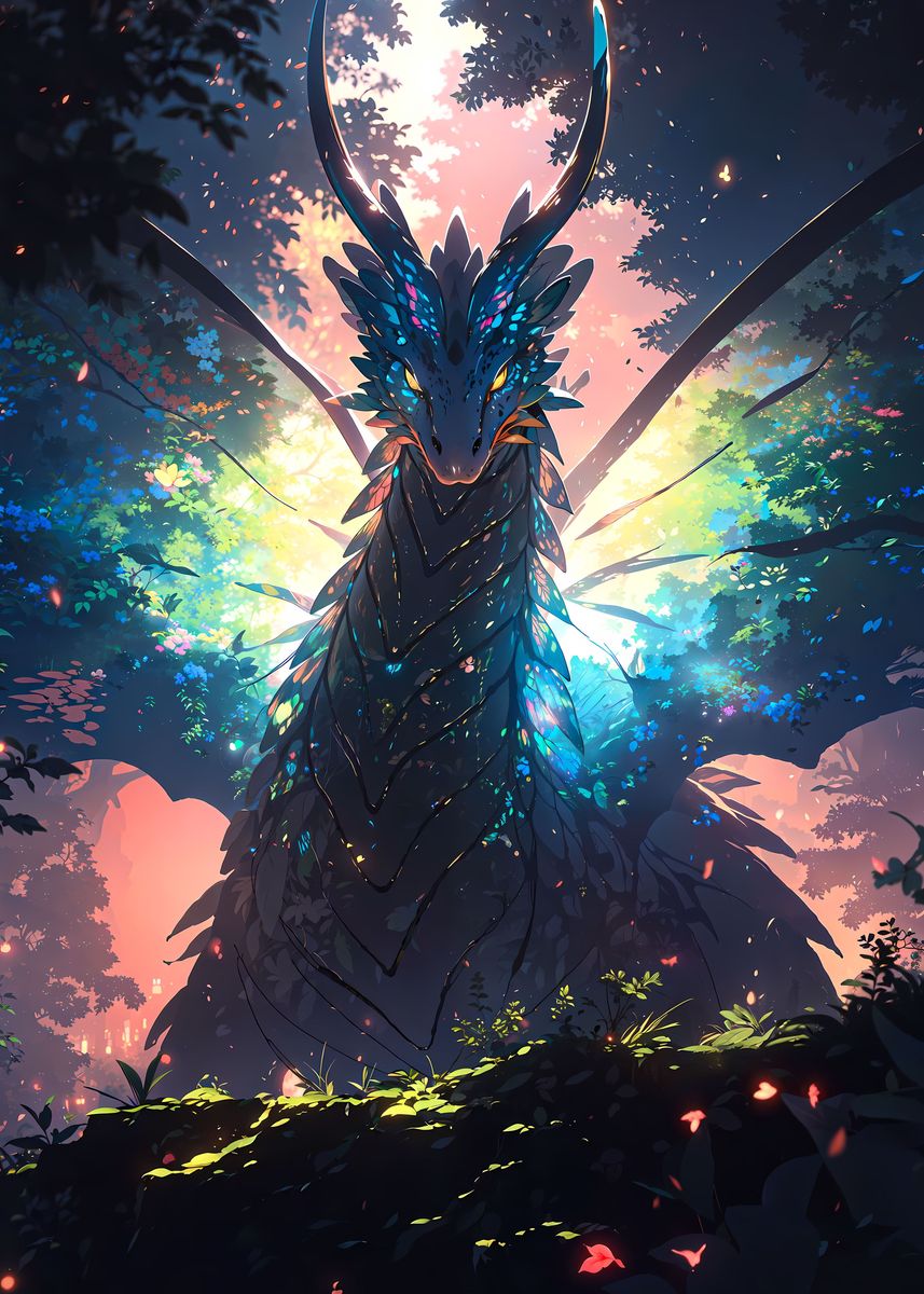 'Butterfly Dragon' Poster, picture, metal print, paint by SideygitArt ...