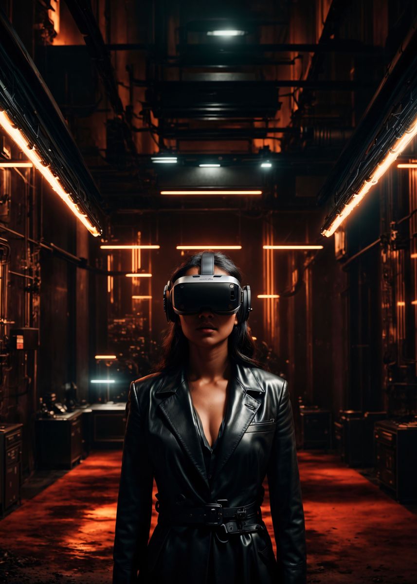 'Living in the VR' Poster, picture, metal print, paint by Rami | Displate