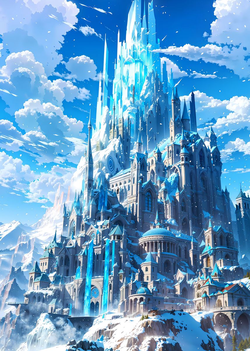 'Ice Palace' Poster, picture, metal print, paint by SideygitArt | Displate