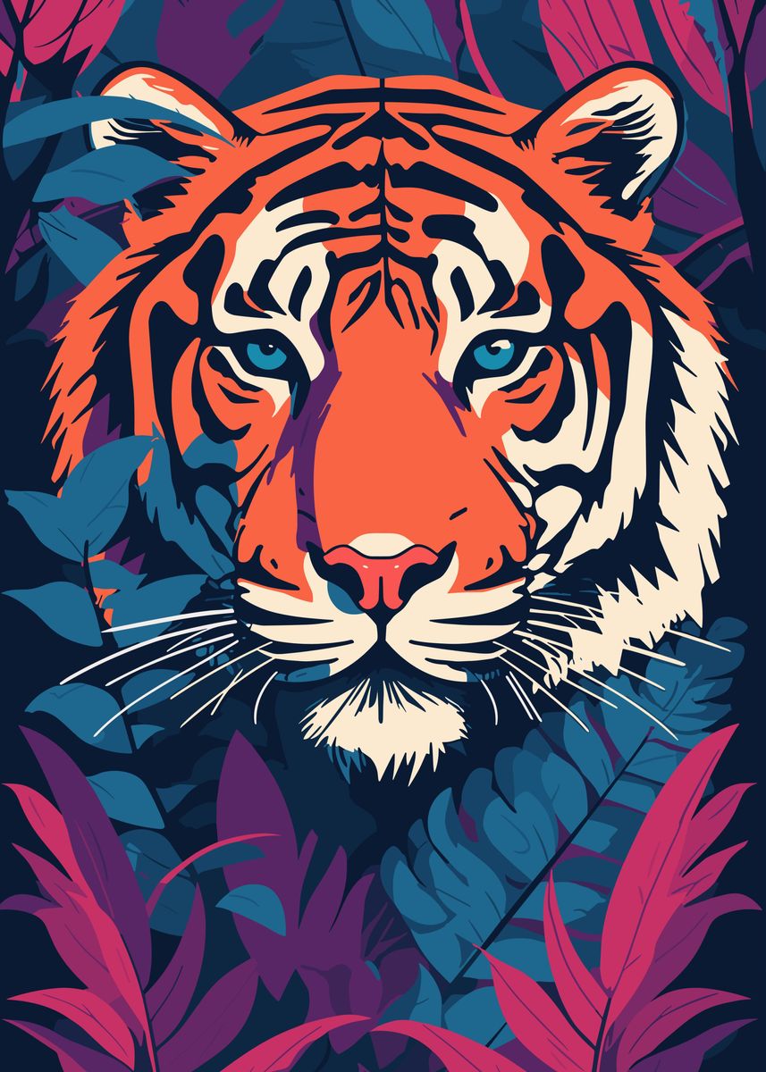 'Risograph Animal' Poster, picture, metal print, paint by Oliver Ben | Displate