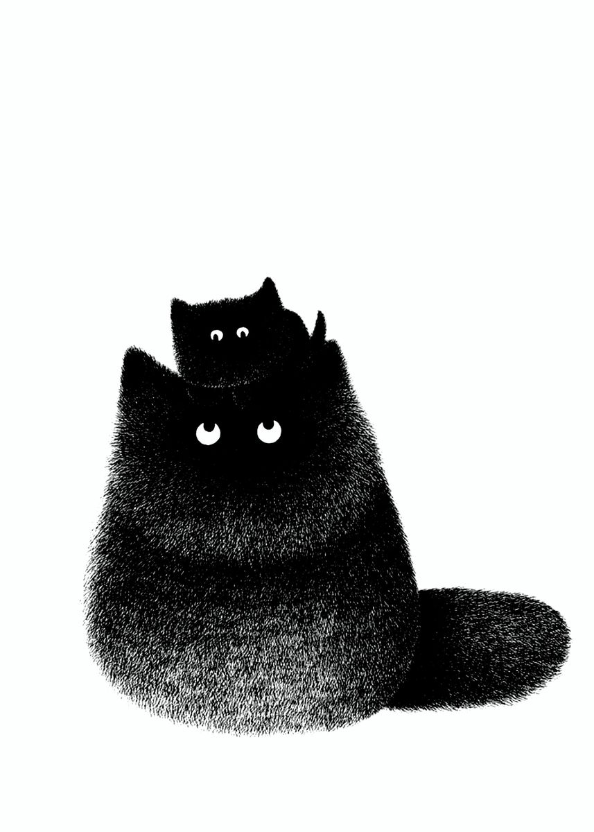 'cat' Poster, picture, metal print, paint by STRAIGHT | Displate