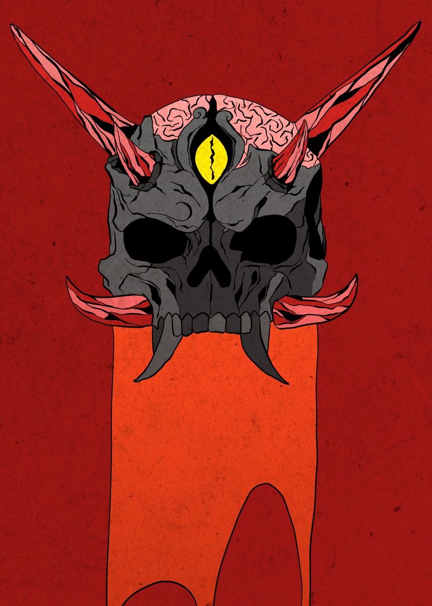 'Demon' Poster, picture, metal print, paint by eunoia | Displate