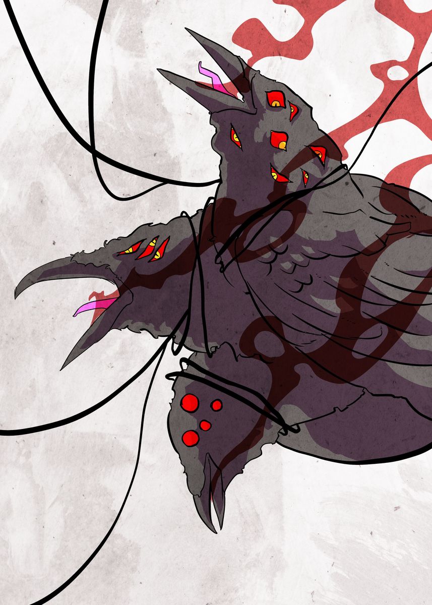 'demon raven' Poster, picture, metal print, paint by hafis ardiansyah ...