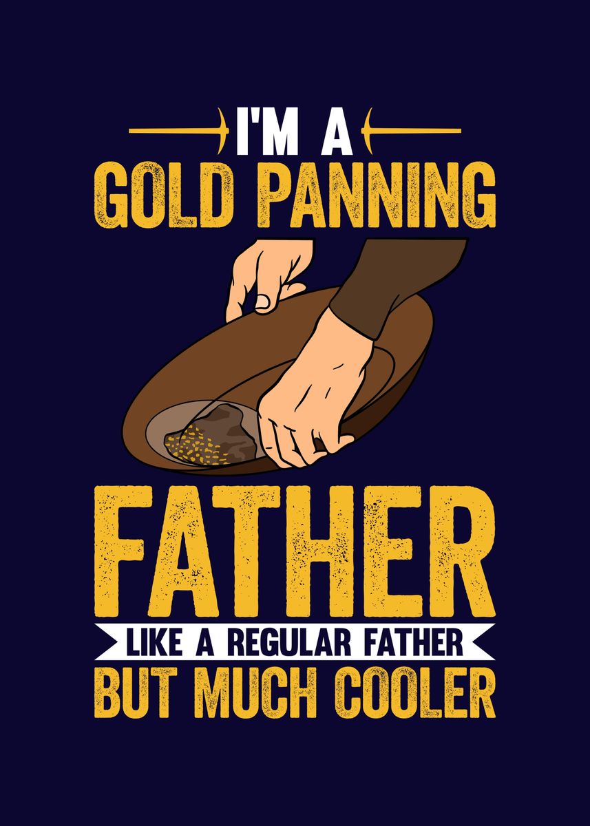 'Gold Panning' Poster, picture, metal print, paint by MzumO | Displate