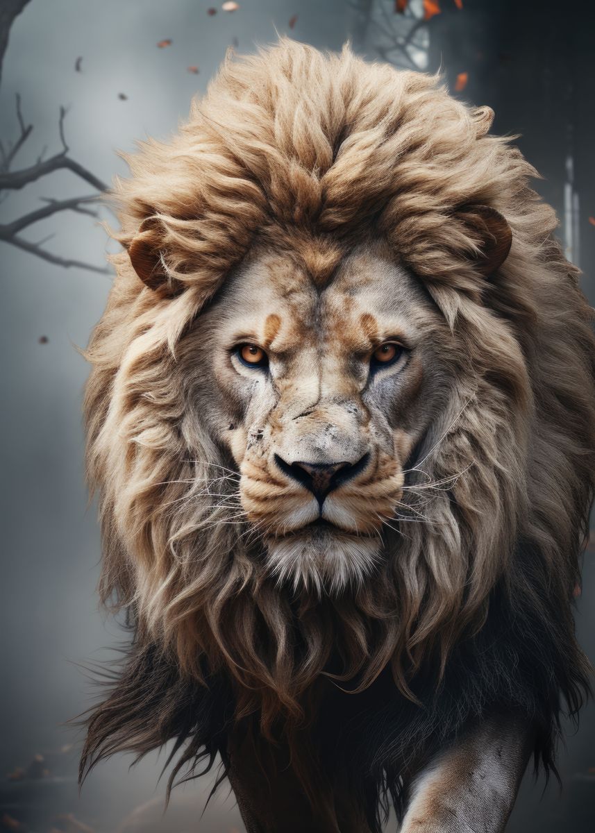 'Lion ' Poster, picture, metal print, paint by Mr Yy | Displate