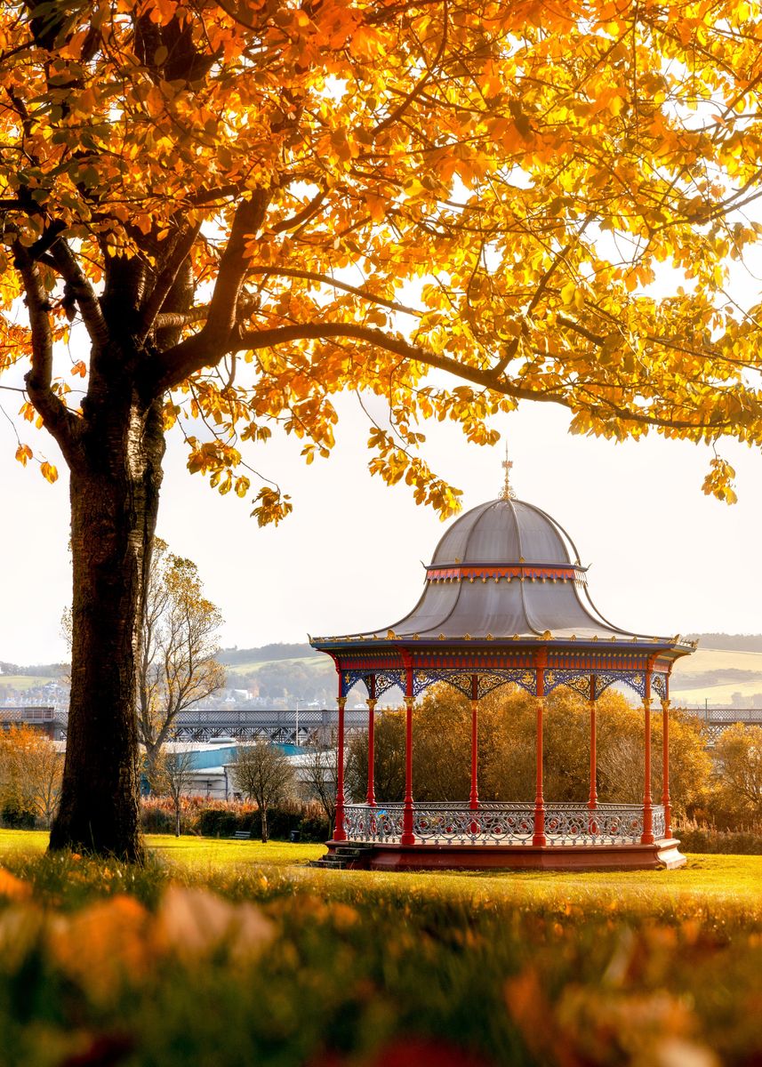 'Magdalen Green Bandstand' Poster, picture, metal print, paint by Craig ...