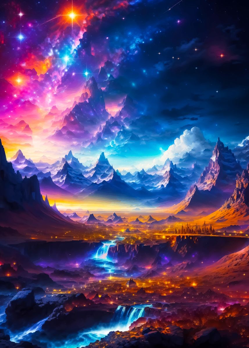 'Spatial Field' Poster, picture, metal print, paint by James Garcia ...