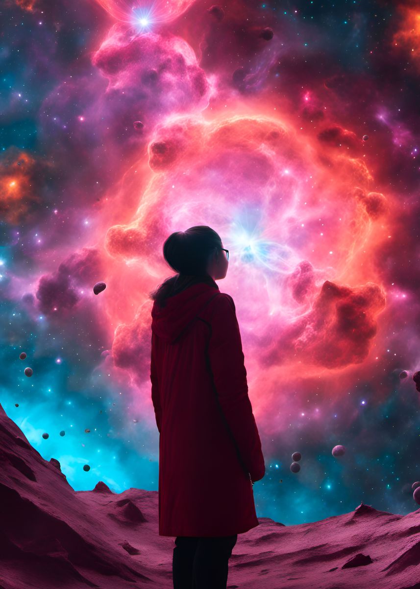 'Cosmic Artistry' Poster, picture, metal print, paint by Sparkls | Displate