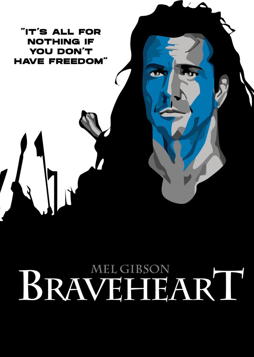 'Braveheart' Poster, picture, metal print, paint by Bae Irene | Displate