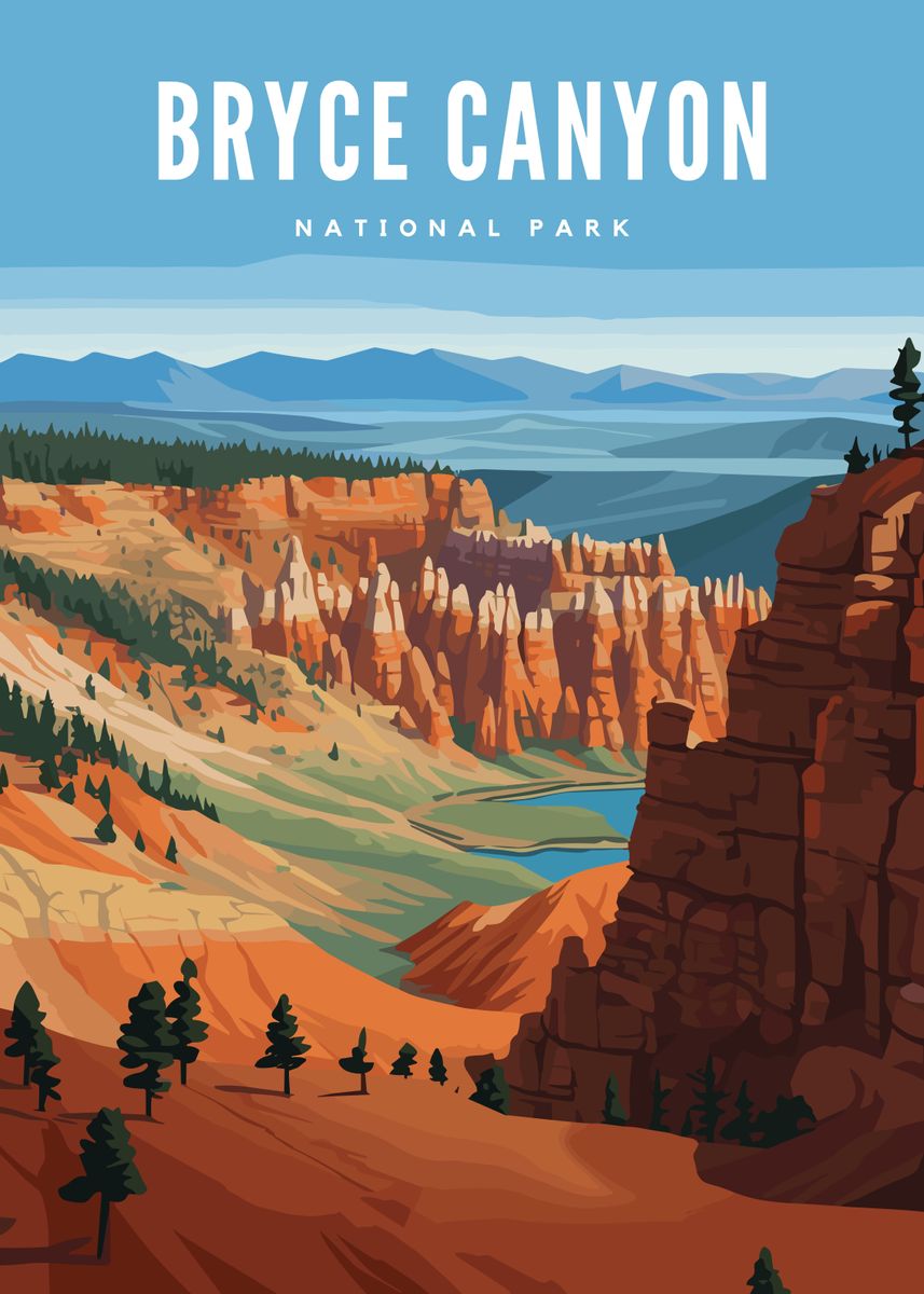 'Bryce Canyon National Park' Poster, picture, metal print, paint by ...