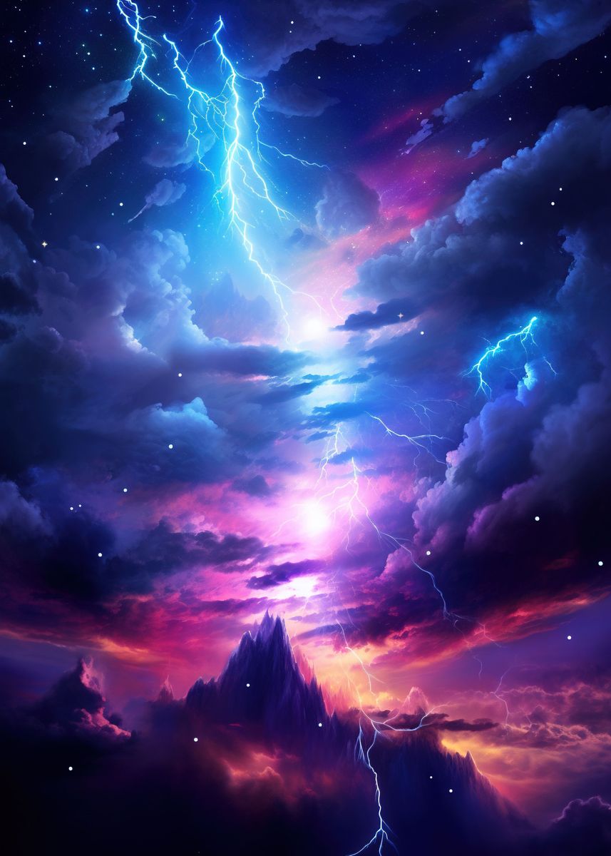 'Aurora Serenade' Poster, picture, metal print, paint by Senja Kolesnyk ...