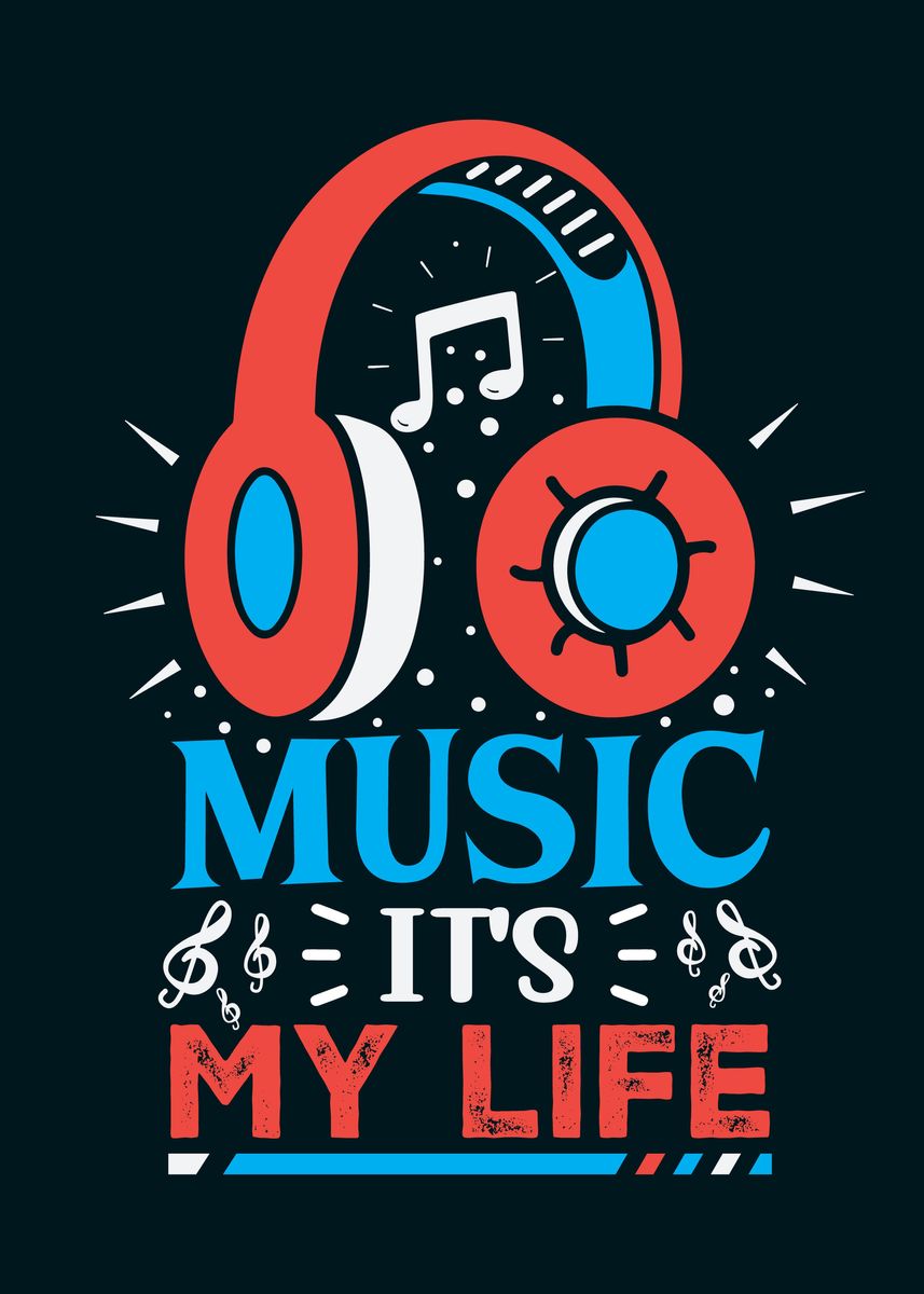 'Music Poster' Poster, picture, metal print, paint by Toko Diwan | Displate