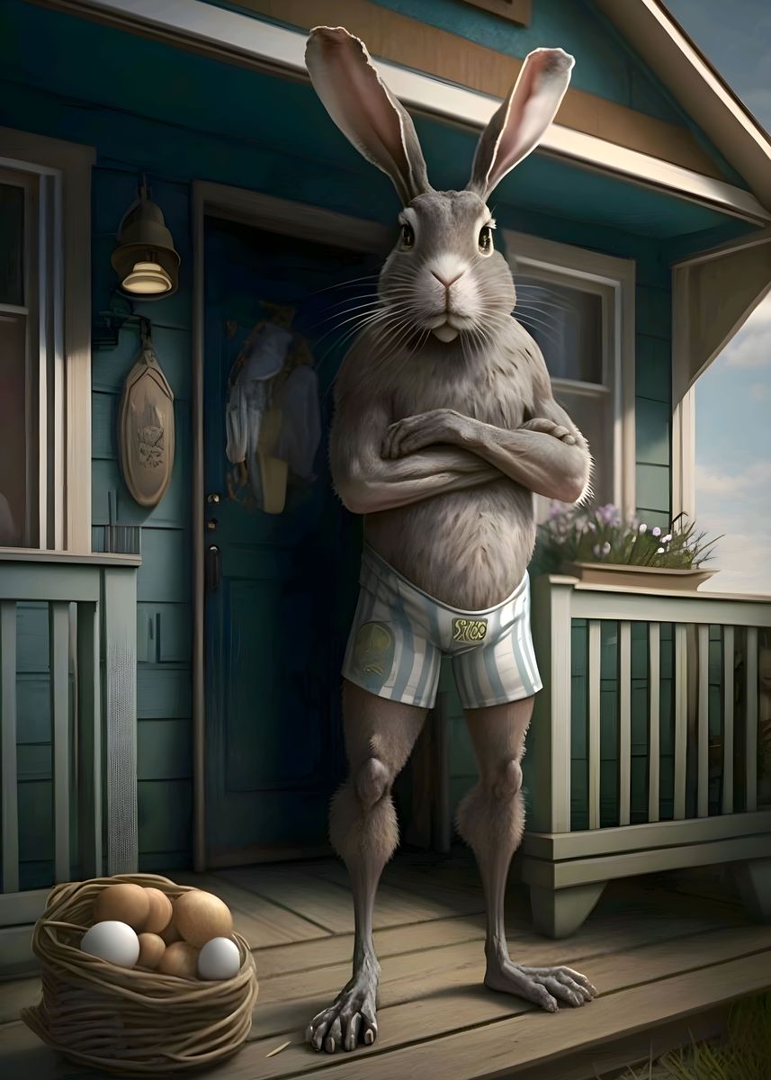 'rabbit' Poster, picture, metal print, paint by pixar icia | Displate