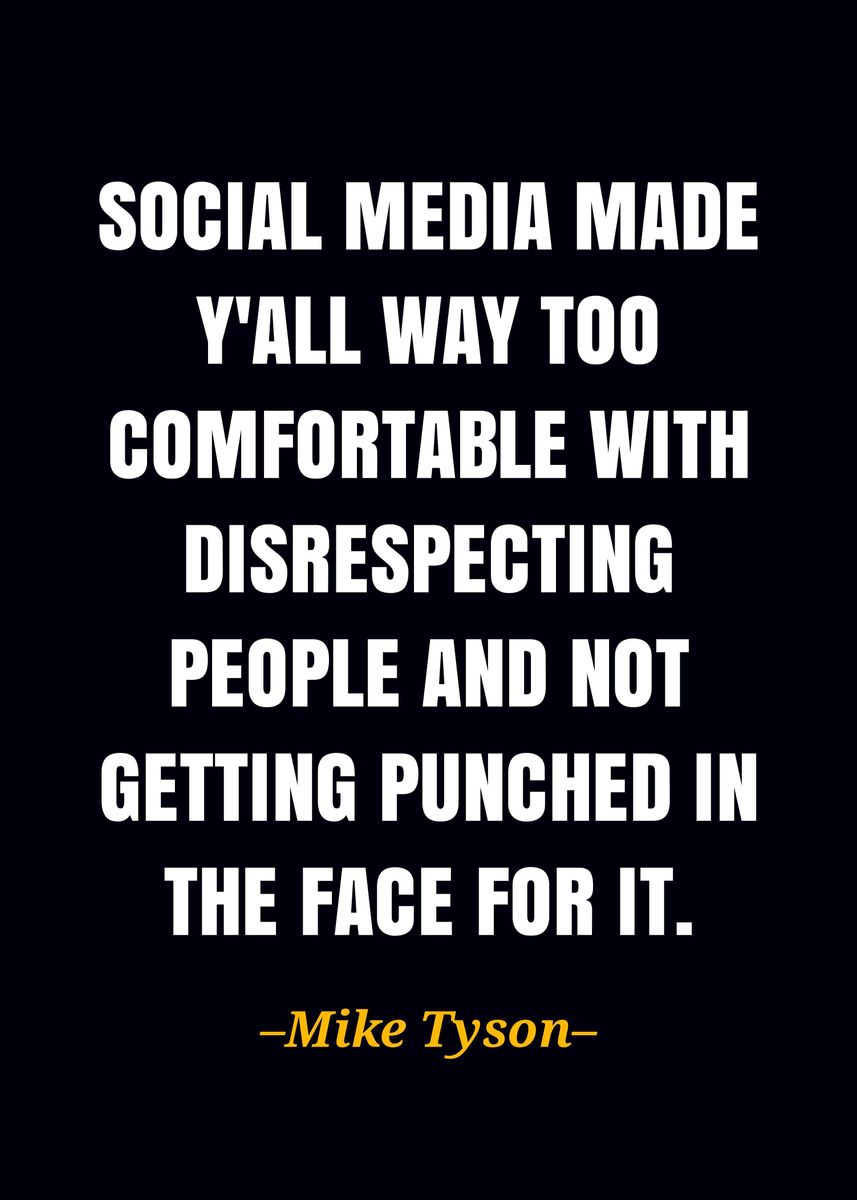 'Mike Tyson quote' Poster, picture, metal print, paint by Gembull Art ...