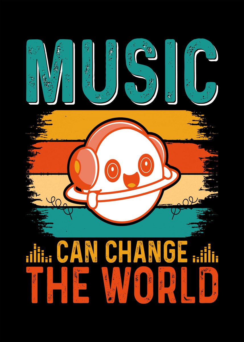 'Music Poster' Poster, picture, metal print, paint by Toko Diwan | Displate