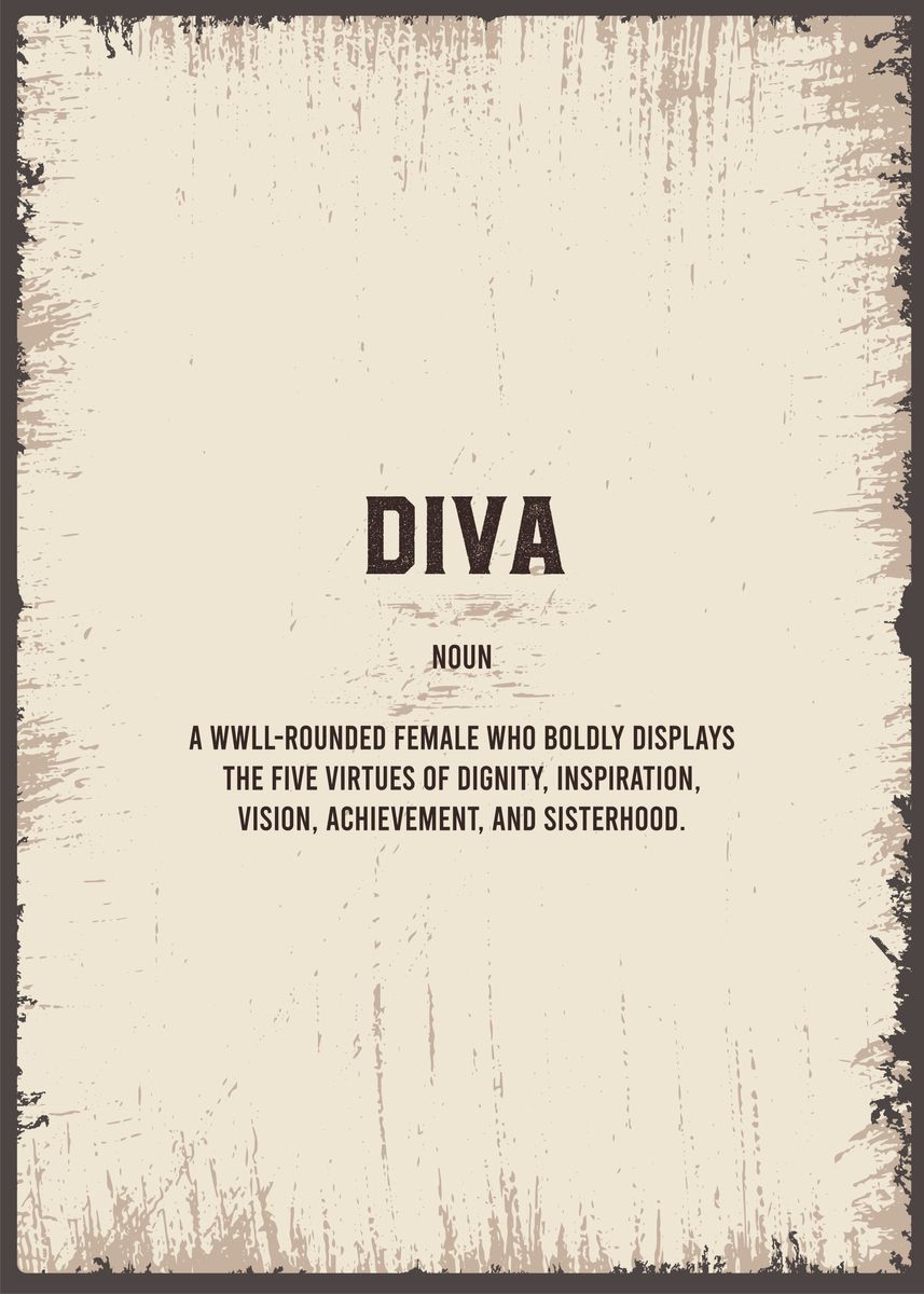 'diva' Poster, picture, metal print, paint by Trending Awesome Posters ...