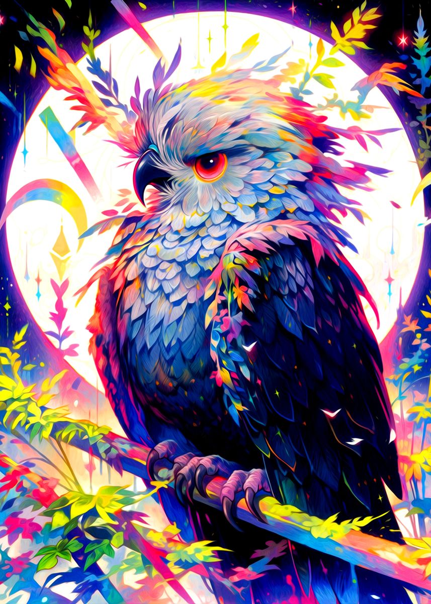 'Colorful Parrot' Poster, picture, metal print, paint by Halen Raine ...