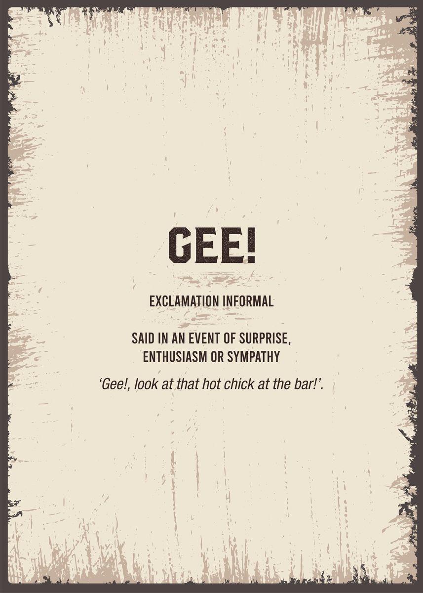 'gee' Poster, picture, metal print, paint by Trending Awesome Posters ...