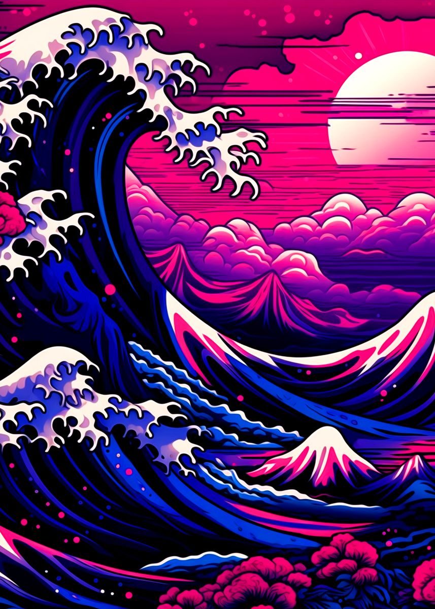 'Japan Tsunami' Poster, picture, metal print, paint by Eleon Mailer ...