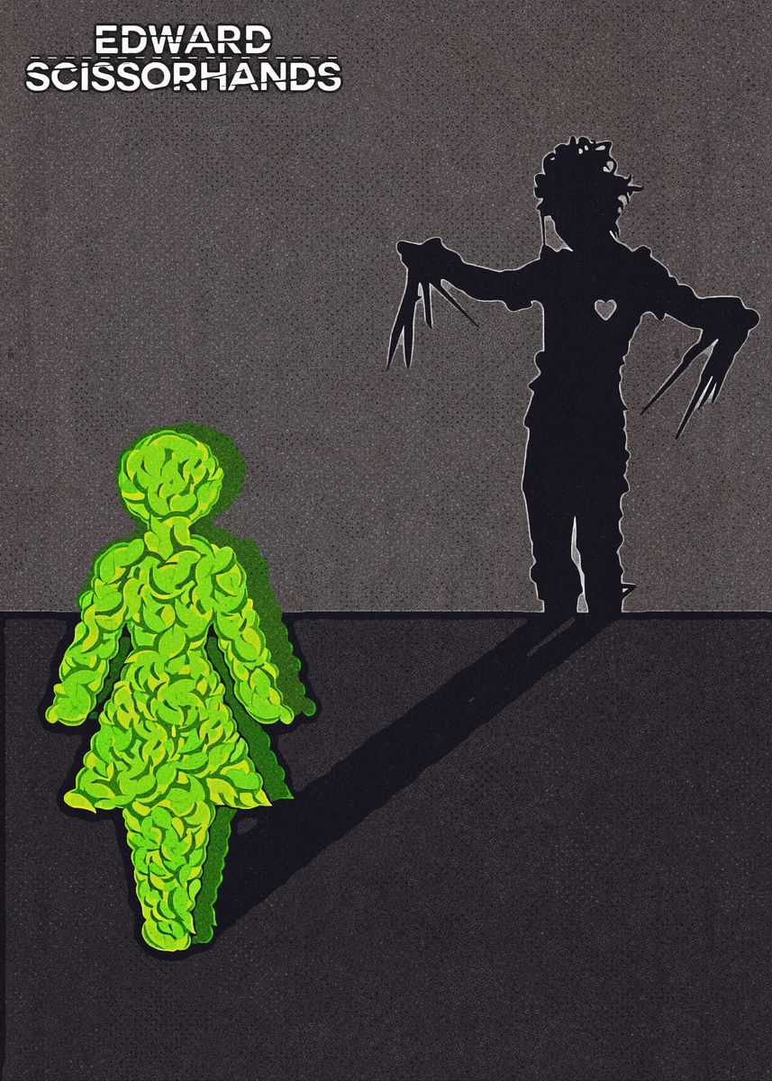 'Edward Scissorhands' Poster, picture, metal print, paint by ...