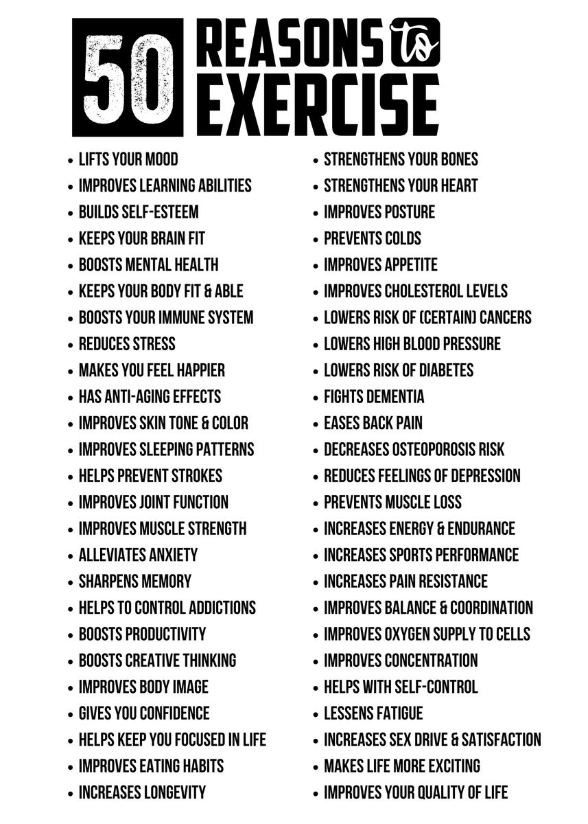 '50 reasons to workout ' Poster, picture, metal print, paint by teehowa ...