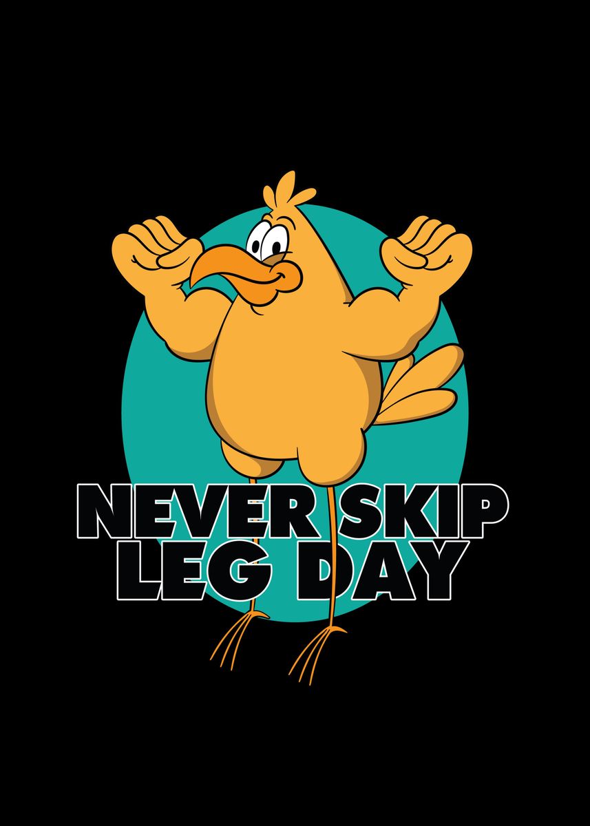 'Funny Leg Workout Gift' Poster, picture, metal print, paint by Bright ...