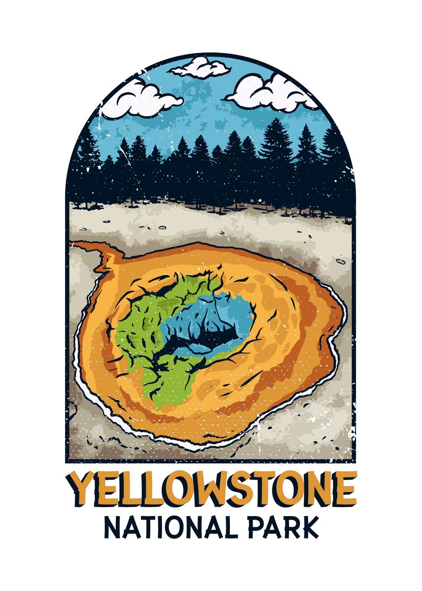 'Yellowstone Park USA' Poster, picture, metal print, paint by Adam ...